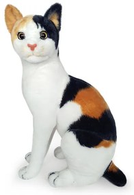 Plyšová sedící kočka micka calico, výška 45cm