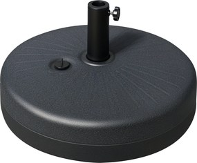 Stojan na deštníky Outsunny, 22 kg, kulatý základ deštníku, hmotnost deštníku, stojan pro tyče o průměru 38/48 mm, na balkon, terasu, zahradu, černý |