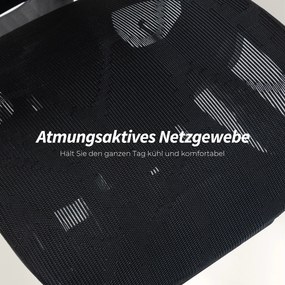 HOMCOM ergonomická kancelářská židle — nastavitelná bederní opora a opěrka hlavy, 5D područky, dělené opěradlo, výsuvná opěrka nohou, výškově nastavi…