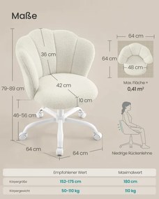 Otočná židle OBG030WD01 krémová