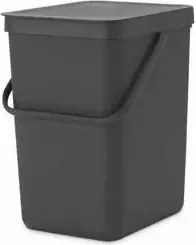 Brabantia Sort  Go Odpadkový koš 25 L šedá / s rukojetí / 26.5 x 40 x