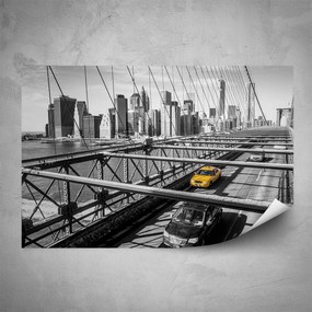 Plakát - Taxi na mostě (60x40 cm) - PopyDesign