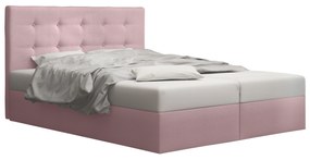 Manželská postel Boxspring 140 cm Duel 1 Comfort (růžová) (s matrací a úložným prostorem). 1055806