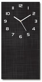 Wallmuralia Nástěnné hodiny tiché Lněná tekstura 30x60 cm