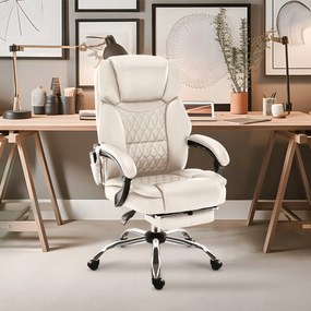 Markadler Kancelářská židle s MASÁŽÍ, VYHŘÍVANÁ podnožka MARK ADLER Boss 6.0 Beige