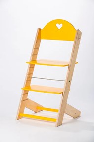 Lucas Wood Style rostoucí židle MIXLE -  přírodní/žlutá rostoucí židle MIXLE: Autíčko