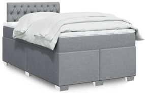 Box spring postel s matrací světle šedá 120 x 200 cm textil 3285862