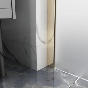 Erga Paris, sprchová zástěna Walk-In 30x200 cm, 8mm sklo námraza, zlatý lesklý profil, ERG-V02-PARIS-030x200-FR-GD