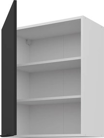ARIA bc | horní skříňka 60 G-72 1F policová | 60 cm | ANTI FINGERPRINT povrch | bílá/černá
