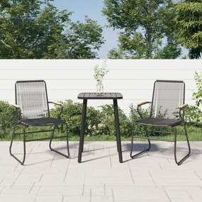 Zahradní židle 2 ks černé 58 x 59 x 85,5 cm PVC ratan 312173