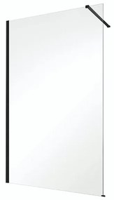 Besco Sprchový kout Walk-In ECO-N BLACK 90 (100, 110,120), výška 195 cm Rozměry (cm): šířka: 100, Barva profilů a typ výplně: profily: černá, výplň: transparent