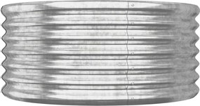 Zahradní truhlík pozinkovaná ocel 80x80x36 cm stříbrný 318857