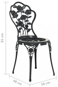 Zahradní bistro set 3 ks litý hliník Dekorhome