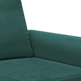 3dílná sedací souprava s polštáři tmavě zelená samet 3202282
