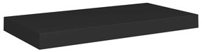 Plovoucí nástěnná police černá 50 x 23 x 3,8 cm MDF