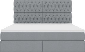 Postel s úložným prostorem a matrací Světle šedá 180 x 200 cm 3371859