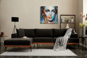 Hanah Home Rohová pohovka LIVA antracitová levá 287 cm 825BLC2815