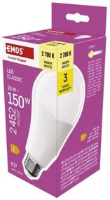Emos lighting LED žárovka Classic A80 / E27 / 20 W (150 W) / 2452 lm / teplá bílá 1525733287