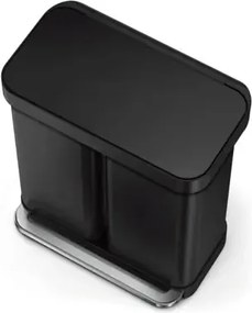 Simplehuman 58 l (34/24) matná černá ocel / Pedálový odpadkový koš na
