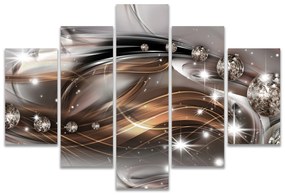 Malvis ® Luxusní obraz Hvězdný prach Velikost: čtyřdílné panorama - 120x30 cm