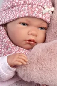 Llorens 73826 NEW BORN HOLČIČKA - realistická panenka miminko s celovi