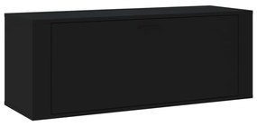 Nástěnný botník černý 100 x 35 x 38 cm kompozitní dřevo