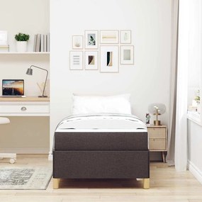 Rám postele Tmavě hnědá 80 x 200 cm textil 3398895