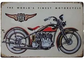 Cedule The Worlds finest motorcycle 30cm x 20cm Plechová cedule