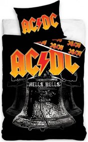 Carbotex ·  Bavlněné ložní povlečení AC/DC - Hells bells  - Back in Black - 100% bavlna - 70 x 90 cm + 140 x 200 cm