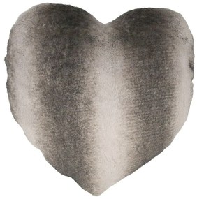 Semišový polštář Grizzly ve tvaru srdce - 45*45*15cm