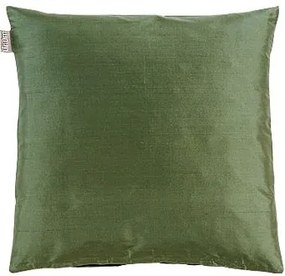 Linum Tmavý zelený polštář Dupion Rozměr: 40 x 40 cm