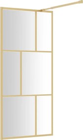 Zástěna do průchozí sprchy čiré ESG sklo zlatá 90 x 195 cm 154955