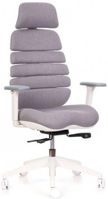Kancelářská židle SPINE s PDH bílý plast šedá LS2-39