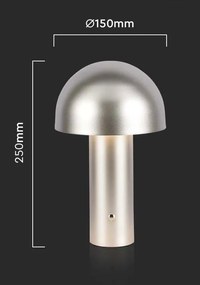 LED Solution Zlatá LED stolní nabíjecí lampa 250mm 3W