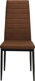 Jídelní židle 6 ks hnědé textil 275334