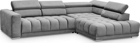 Casarredo - Komfort nábytek Rohová sedací souprava FASANO, šedá Bluvel 14 | Umístění rohu: roh na pravé straně (viz obrázek)