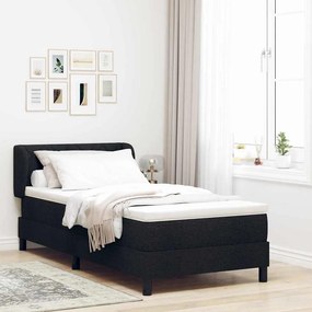 Postel s boxspringem s čelo Černá 100 x 200 cm textil 3340075