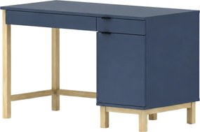 Dětský psací stůl MODEL se šuplíky a skříňkou Zvolte barvu: Námořnická modrá s černým úchytem, Zvolte rozměr: 100x60 cm, Zvolte stranu: Pravá