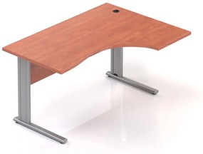 Kancelářský stůl rohový pravý Komfort, kovová podnož, 140x70/100x76 cm BPR18 11