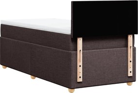 Box spring postel s matrací tmavě hnědá 80x200 cm textil 3286503