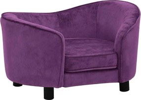 Pohovka pro psy vínová 69 x 49 x 40 cm plyš 171024