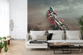 Fototapeta Motokrosový Jezdec V Poušti Hladký vinyl 315x210