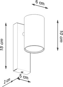 Sollux Lighting Nástěnné svítidlo UTTI černé