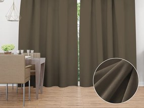 Biante Sametový závěs SV-031 Hnědá khaki 140x150 cm