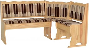Rohový jídelní komplet N2, olše / hnědooranžová