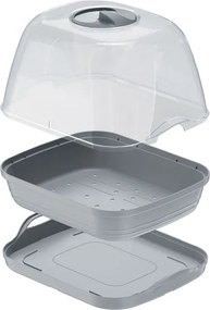 PRO Sadbovač s polykarbonát. víkem RESPANA TABLE GREENHOUSE šedý kámen 25,7cm