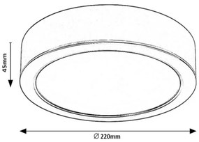 Rabalux 2692 - LED Koupelnové stropní svítidlo SHAUN LED/24W/230V pr. 22 cm IP44