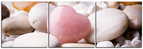 Obraz na plátně - Růžové srdce - panoráma 5105B (120x40 cm)