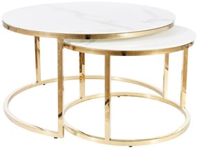 Konferenční stolek May (mramor + zlatá). 1050549