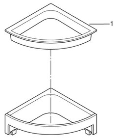 GROHE 411062430 - Rohová sprchová polička ESSENTIALS 250 × 250 mm černá
